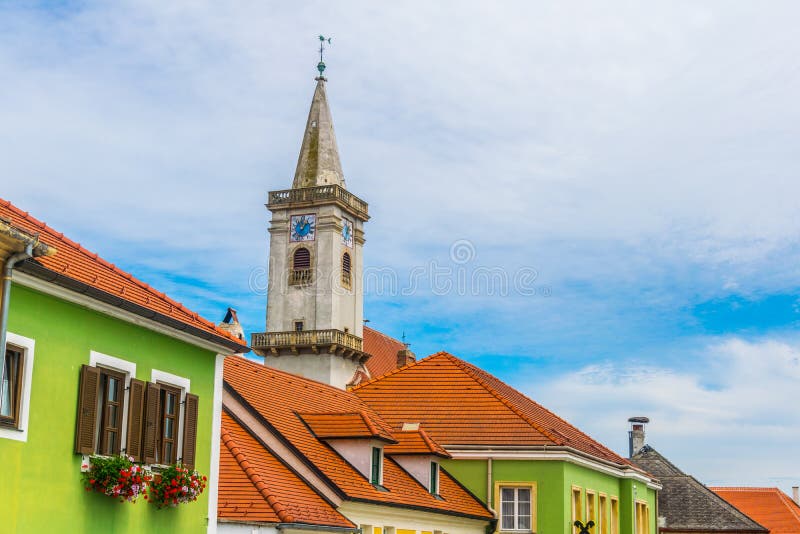 Rooftops and Church Tower in the Austrian City Rust...IMAGE Stock Photo ...