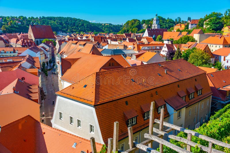 Rooftops of German Town Meissen Stock Image - Image of cupola, shore ...