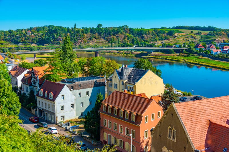 Rooftops of German Town Meissen Stock Photo - Image of bridge, nature ...