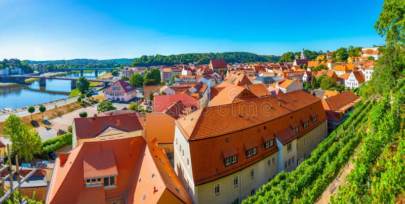 Rooftops of German Town Meissen Editorial Image - Image of building ...