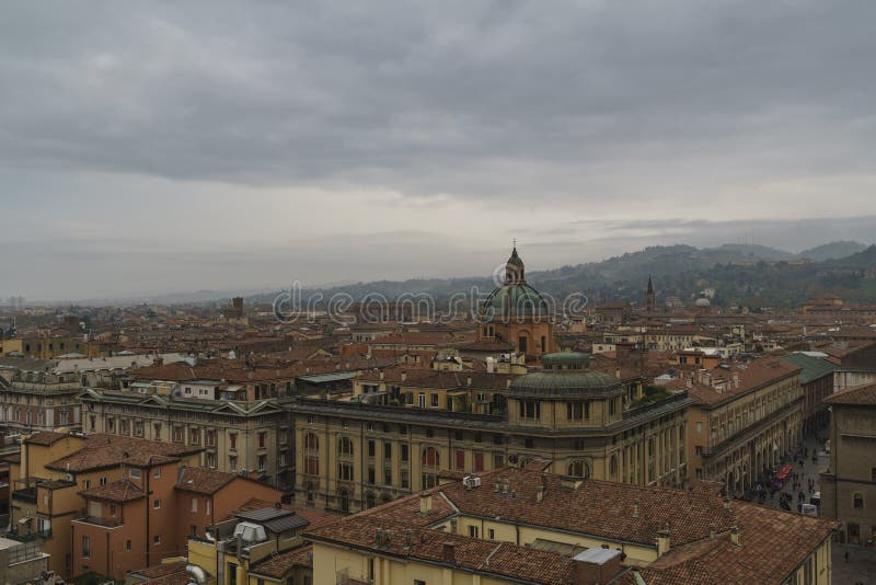 Rooftops of Bologna, Italy editorial photo. Image of topview - 133922206