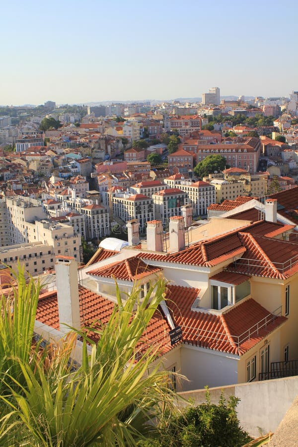 Rooftops of Lisbon stock image. Image of view, colors - 30601645