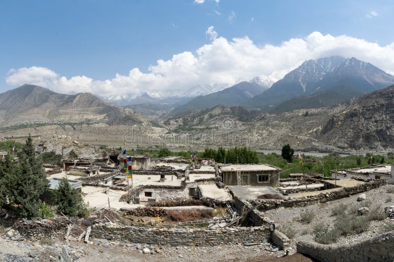 Rooftops with Mountains in the Distant Stock Image - Image of rugged ...