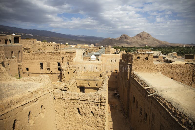Rooftops in the Old Village of Al Hamra,Oman Stock Photo - Image of ...