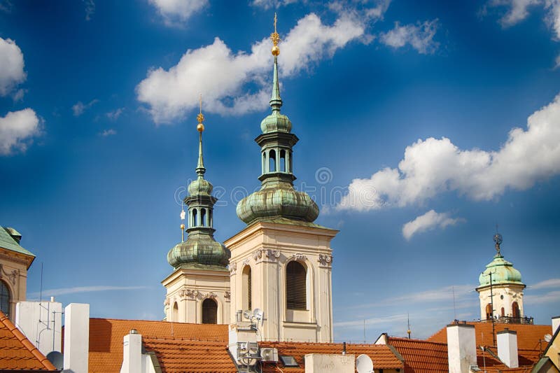 Rooftops of Old Prague from High View Point, Stock Image - Image of ...