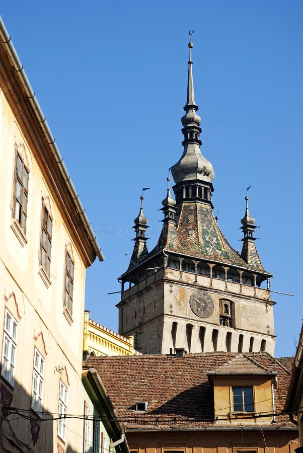Rooftops of Sighisoara in Romania Stock Image - Image of city, romanian ...