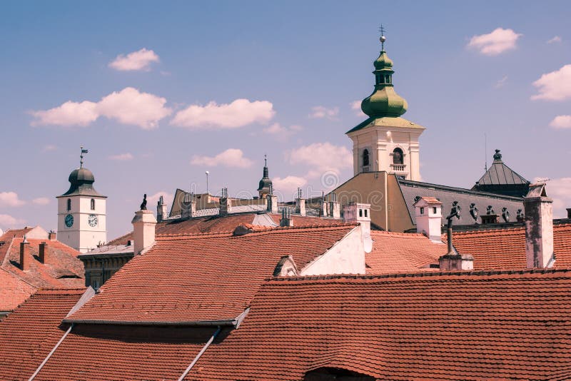 Rooftops and towers stock image. Image of building, church - 26562553