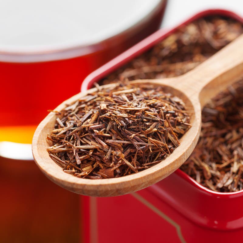 Rooibos in Tea Tin Box Closeup Stock Photo - Image of honey, beverage ...