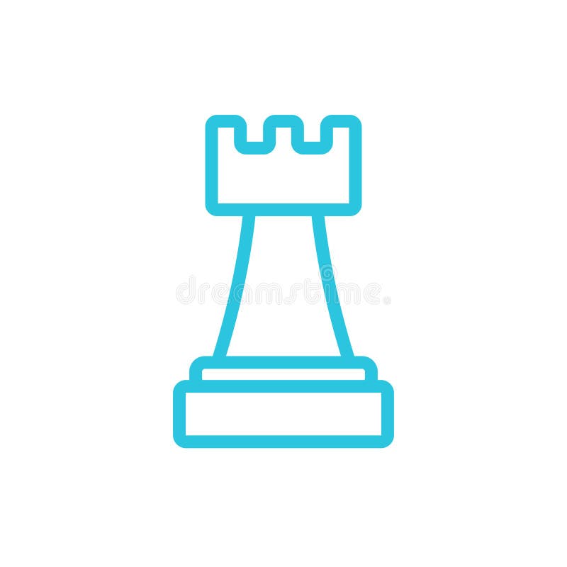 Rook chess piece stock vector. Illustration of design - 251227943