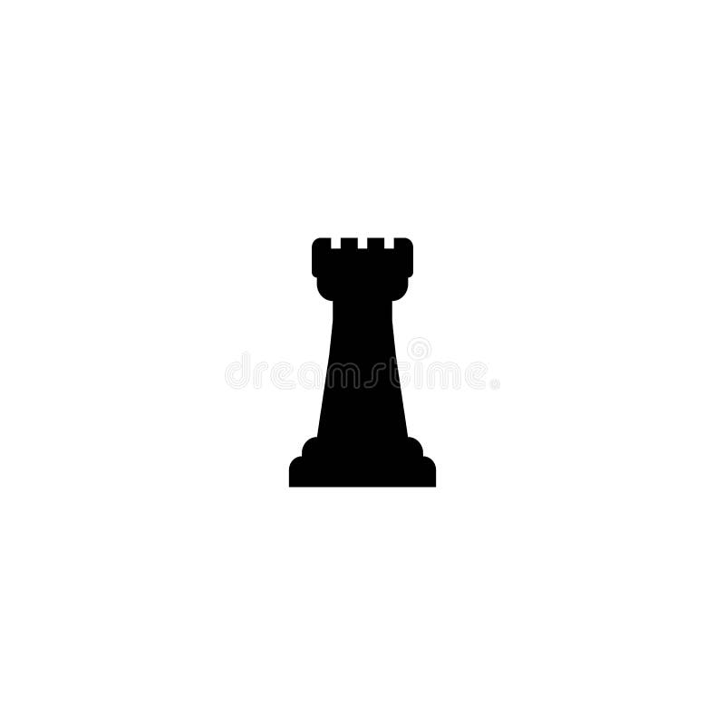Rook chess icon stock vector. Illustration of check - 224070725