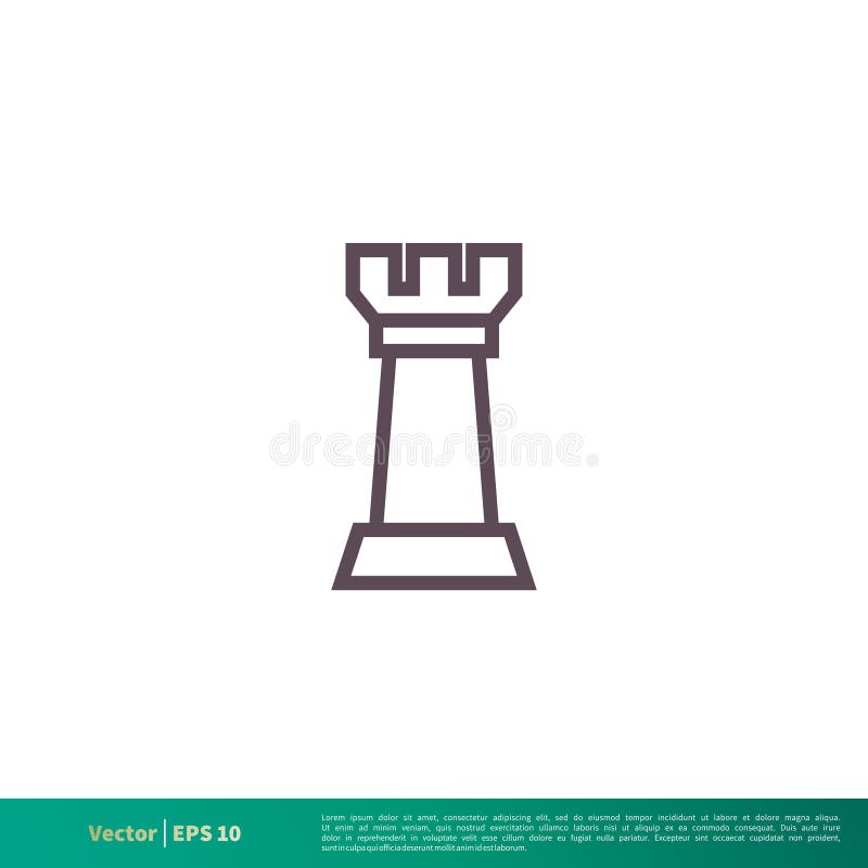 Rook Chess Icon Vector Logo Template Illustration Design. Vector EPS 10 ...
