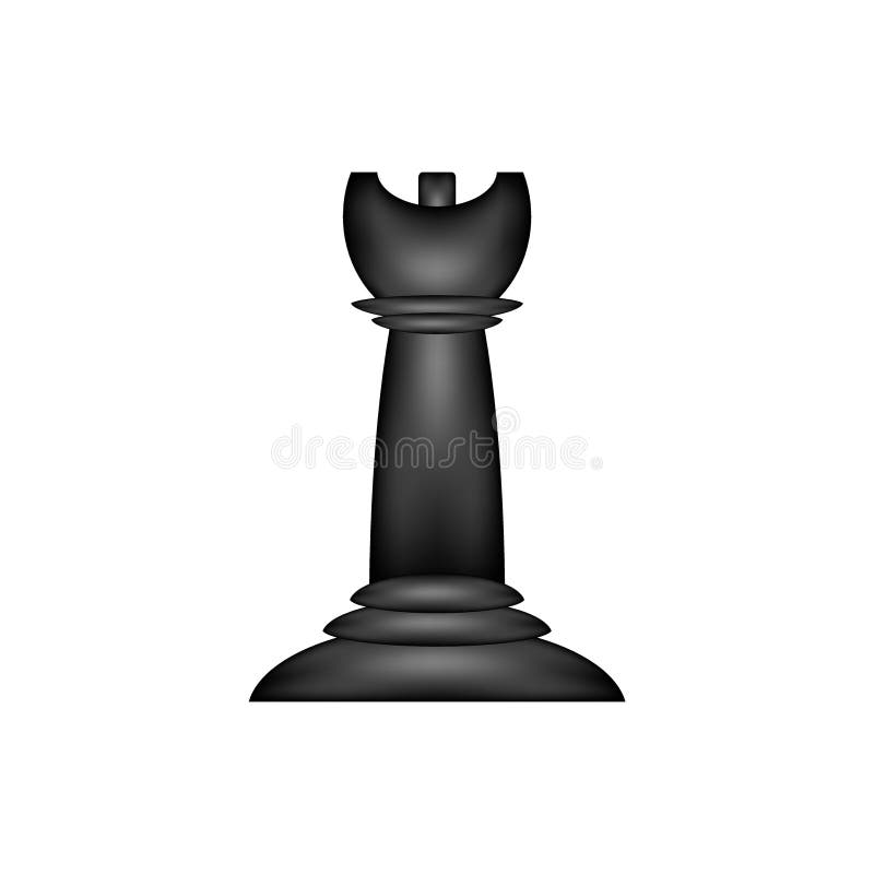 Rook chess piece stock vector. Illustration of design - 251227943