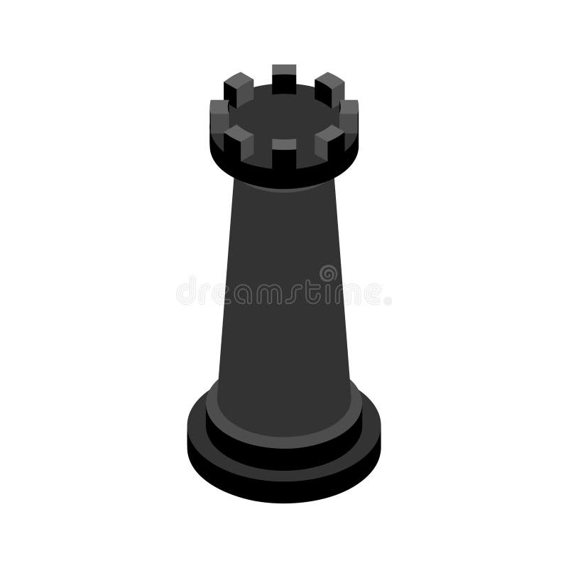 Rook chess piece stock vector. Illustration of design - 251227943