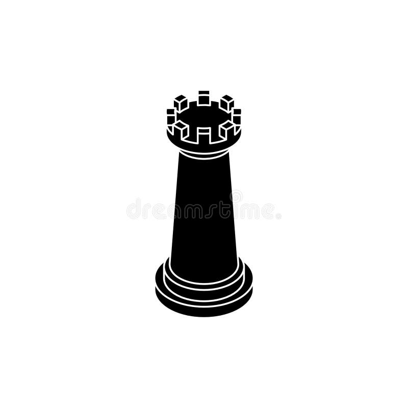 Rook chess piece stock vector. Illustration of design - 251227943