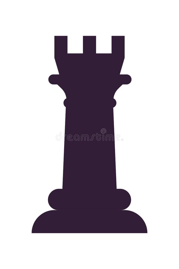Rook chess piece stock vector. Illustration of vector - 219160580