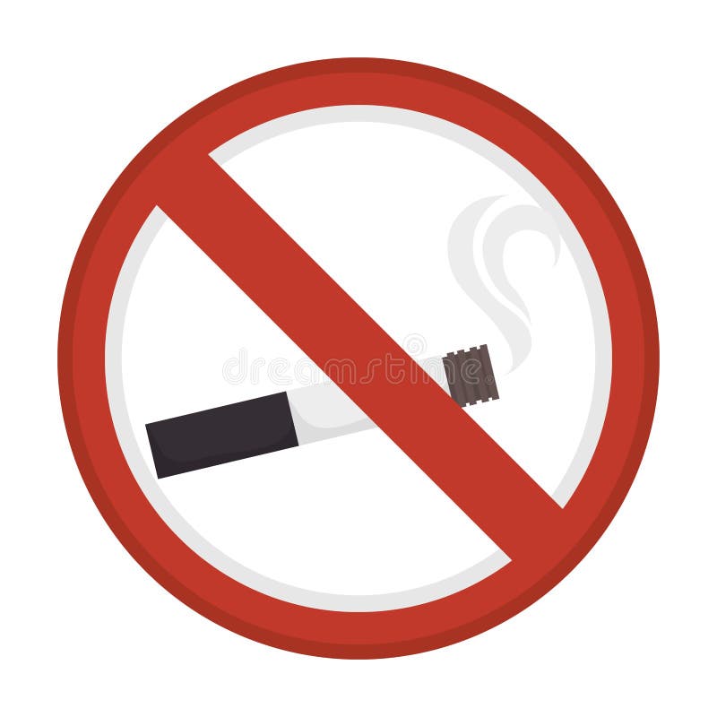 Roken Geen Teken Rook Geen Label Rond De Cirkelband Niet Roken Sticker ...