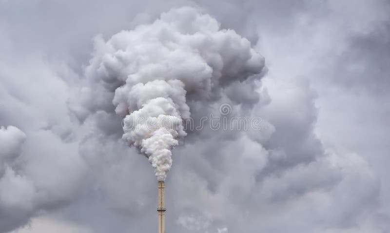 Rook van fabriek stock foto. Image of meer, somber, milieu - 30530228