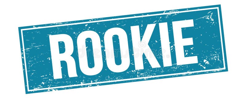 ROOKIE Text on Blue Grungy Rectangle Stamp Stock Illustration ...