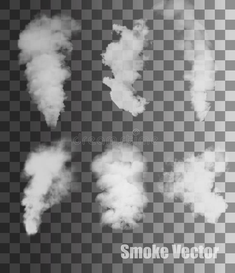 Realistische Transparante Rook, Stoom Vector Vector Illustratie ...