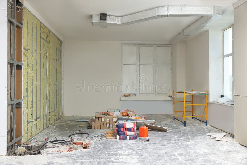 Room in Apartment during Repair. Home Renovation Stock Photo - Image of ...