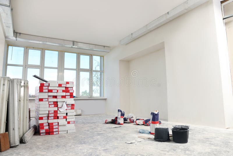 Room in Apartment during Repair. Home Renovation Stock Photo - Image of ...