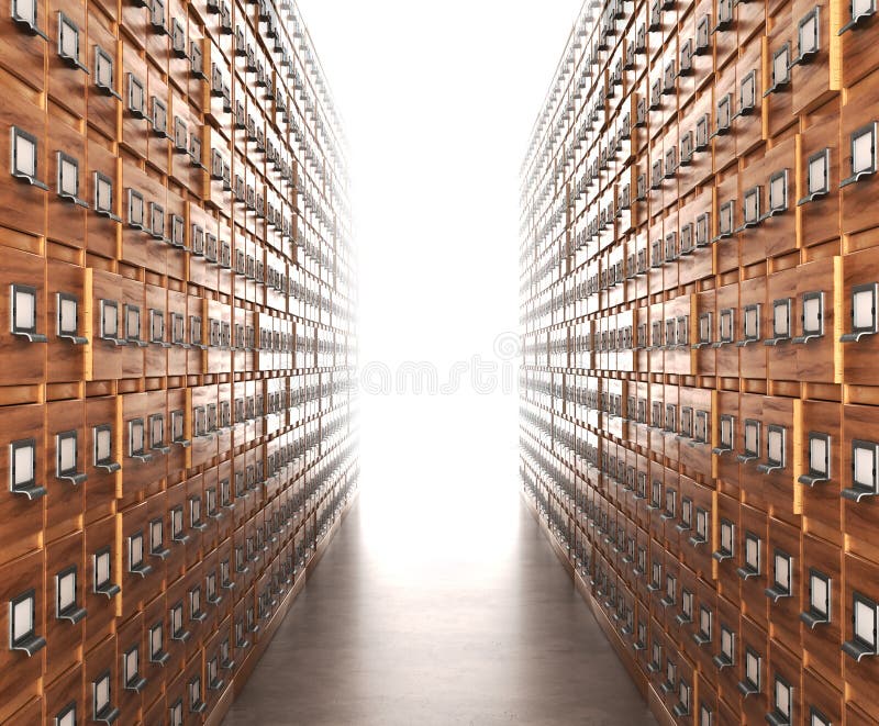 Room with Archives. the Archive Corridor with Cupboards Leading Stock ...