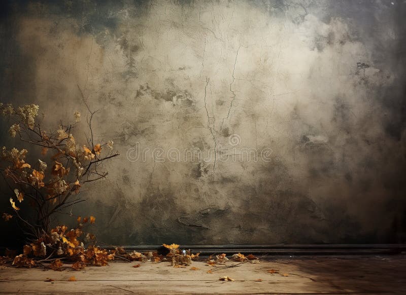 Room Background Old Interior Wall with Aged Texture Stock Illustration ...