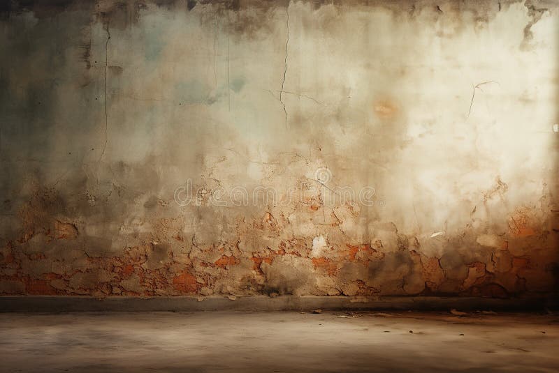 Room Background Old Interior Wall with Aged Texture Stock Illustration ...
