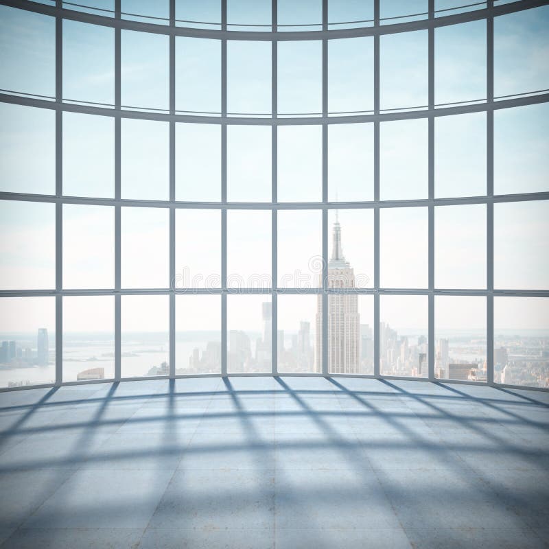 Room with big window stock image. Image of living, realistic - 32874971