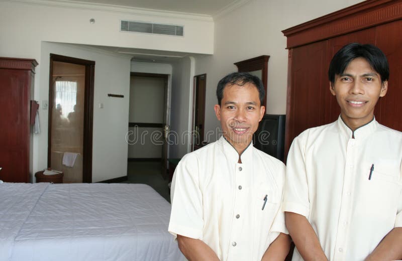 Room Boy or Housekeeping at Work Stock Photo - Image of guest, motel ...