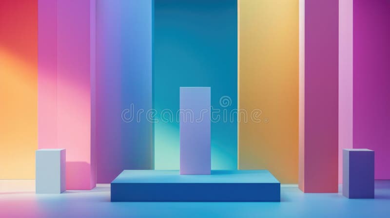 A Room with a Central Podium, Ideal for Presentations or Speeches Stock ...