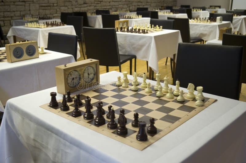 Room for chess competition stock image. Image of leisure - 16190889