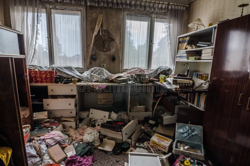 Room with clutter in house editorial stock photo. Image of places ...