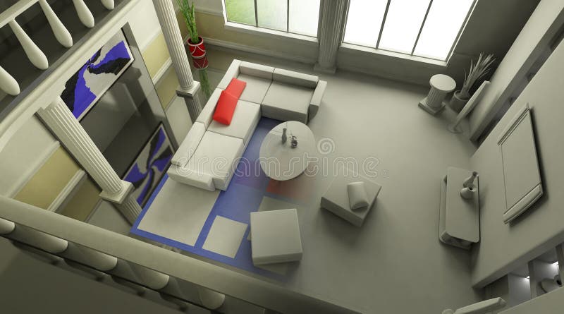 Room colourless stock illustration. Illustration of elegance - 11010654