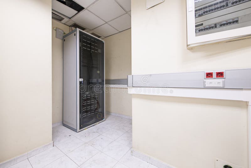 Room for the Computer Server Cabinets of an Office Office Stock Photo ...