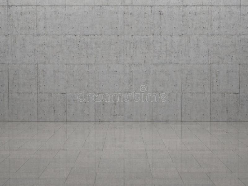 Room - Concrete and Slabs stock illustration. Illustration of realistic ...
