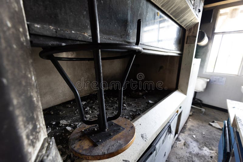 Condition after Scientific Laboratory Fire. Stock Photo - Image of ...