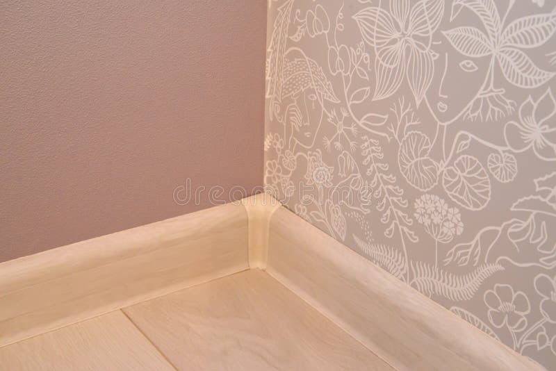 Room Corner Fragment with a Floor Plinth Stock Photo - Image of plastic ...