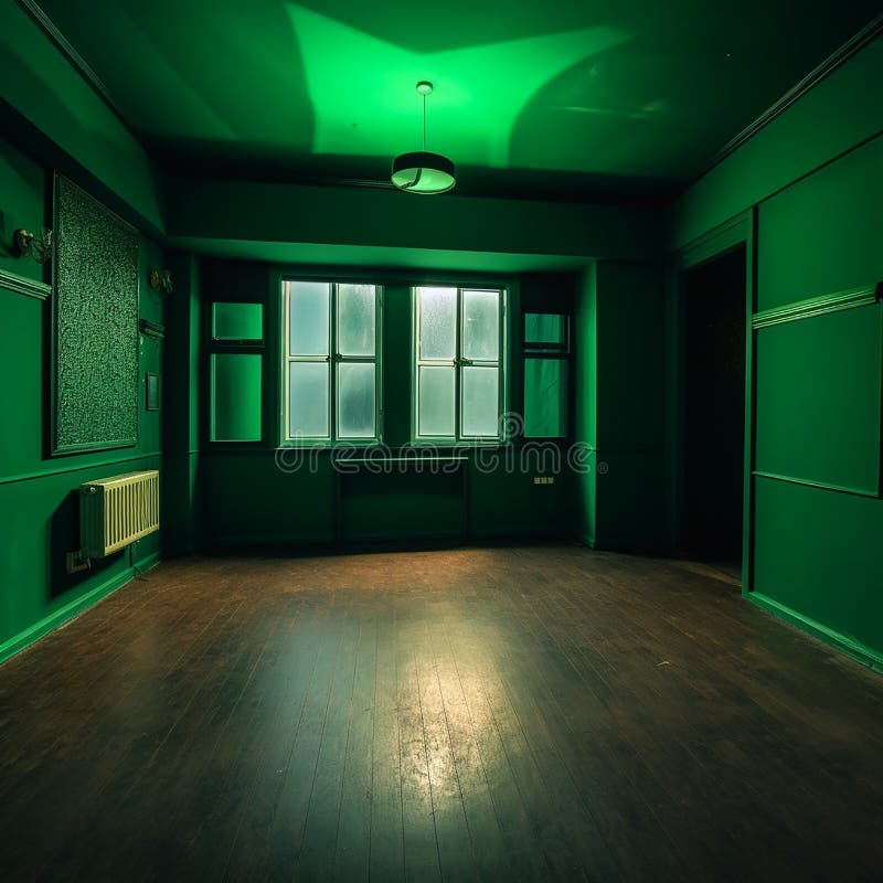 Room Devoid of Any Furniture or Occupants, Illuminated by Striking ...