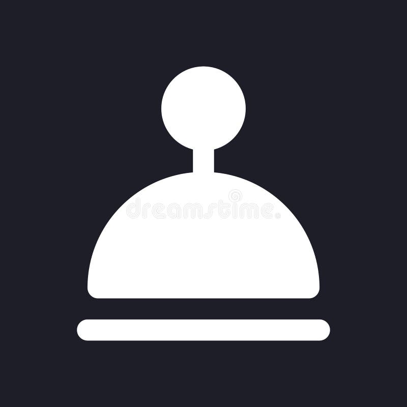 In Room Dining Dark Mode Glyph Ui Icon Stock Vector - Illustration of ...