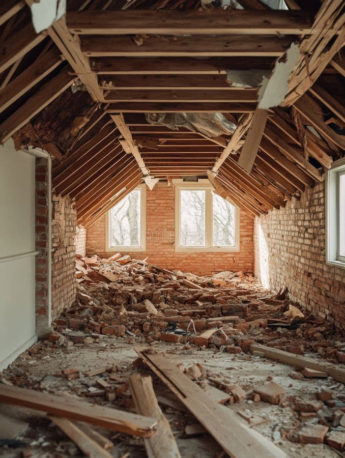 Demolished Room Under Remodel Stock Photo - Image of coming, walls ...