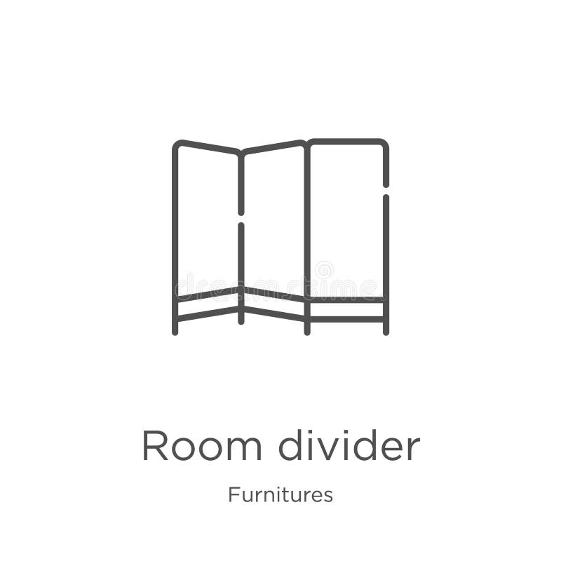 Room Divider Icon Vector from Furnitures Collection. Thin Line Room ...