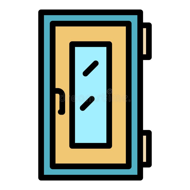 Room Door Icon Color Outline Vector Stock Vector - Illustration of ...