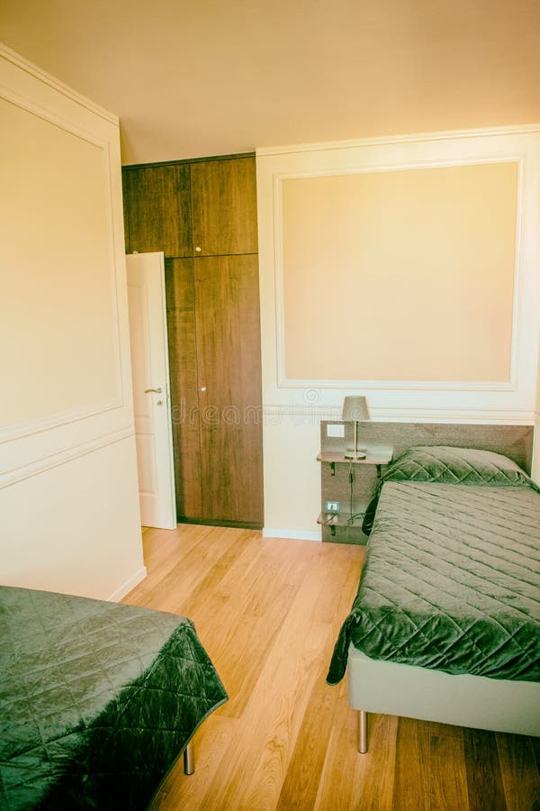 Room with Double Single Bed of a Modern, Bright and Spacious Apartment ...