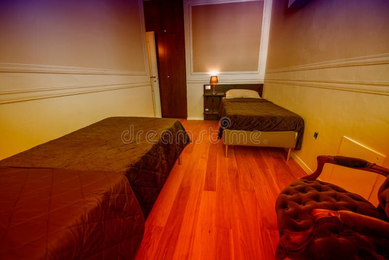 Room with Double Single Bed of a Modern, Bright and Spacious Apartment ...