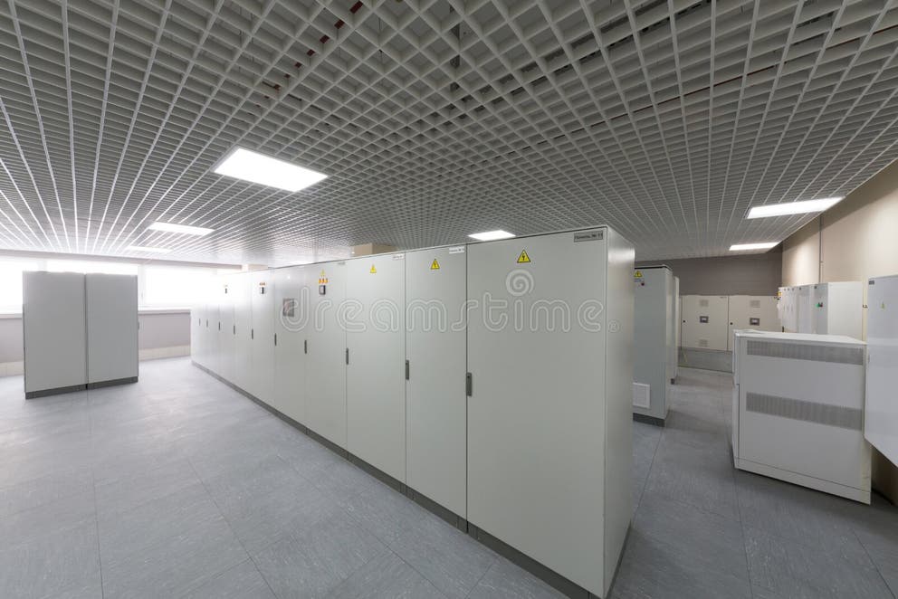 Room with Equipment for Telecom Stock Photo - Image of corporate ...