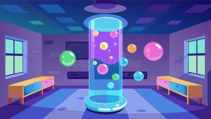 The Room is Equipped with a Bubble Tube that Emits Changing Colors and ...