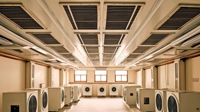 A Room Equipped with Ventilation Containers Stock Image - Image of ...