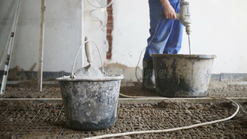 Room with Expanded Clay Aggregate on Floor and Stock Video - Video of ...