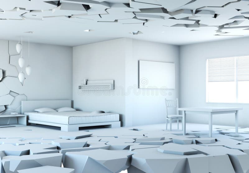 Broken room stock illustration. Illustration of place - 30229388
